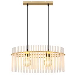 Globo LIGHTING H&auml;ngeleuchte "GORLEY", H: 140cm, 1 Stk.goldfarben matt, Esszimmer, Leuchten, H&auml;ngelampe goldfarben Glasst&auml;be opal klar verlaufend