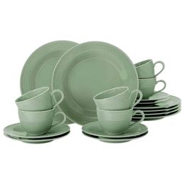 Seltmann Weiden Geschirr-Set "Kaffeeservice Beat Color Glaze 18er Set"salbeigr&uuml;n, Geschirr-Sets