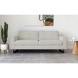 2-Sitzer Home Affaire, B:166cm H:85cm T:97cm, beige, 90% Polyester, 10% Nylon, Sofas, "Pinto, 166 cm, Cord, Chenille, Lederoptik", mit Keder,