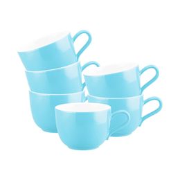 Seltmann Weiden Tasse "Kaffeetassen Liberty Pure Colors 260 ml 6er Set", 6 tlg., blau, Trinkgef&auml;&szlig;e