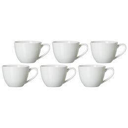 Ritzenhoff & Breker Tasse "Kaffeetassen Bianco 430 ml 6er Set weiß", 6 tlg., weiß, RITZENHOFF & BREKER, Trinkgefäße
