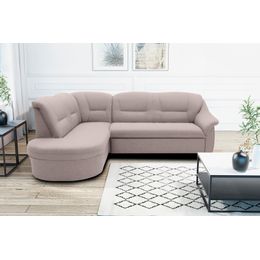 Ecksofa DOMO collection, B:232cm H:88cm T:176cm, grau, 92% Polyester, 8% Nylon, Wohnzimmer, Sofas, "Faenza f&uuml;r kleine R&auml;ume, Stellma&szlig;e 232x176cm,