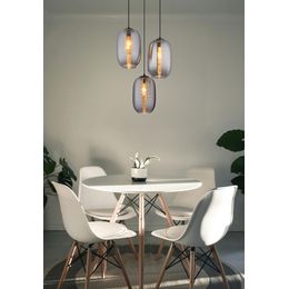 Globo LIGHTING H&auml;ngeleuchte "JEFREY", &Oslash; 47cm H: 120cm, 1 Stk.schwarz smoke, Wohnzimmer, Leuchten, H&auml;ngelampe Esszimmer-Leuchte Esstischleuchte
