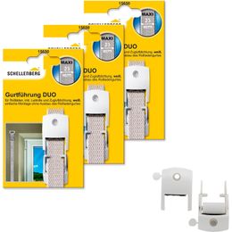 Schellenberg Rollladen-Gurtf&uuml;hrung "Duo f&uuml;r das Rollladensystem Maxi", Lochabstand: 43mm, 3 Stk., wei&szlig;, Seilf&uuml;hrungen, inkl. Zugluftdichtung und
