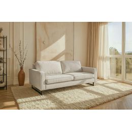 3-Sitzer Home Affaire, B:236cm H:85cm T:97cmcreme, 100% Polyester, Sofas, "Maxi-Ausführung Pinto, 236 cm, Cord, Chenille, Lederoptik", mit Keder,
