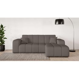 Ecksofa OTTO HOME, B:248cm H:83,5cm T:165,5cm, braun, 100% Polyester, Wohnzimmer, Sofas, "CASSY L-Form, Schlafsofa mit Bettkasten, Maße B/T/H: