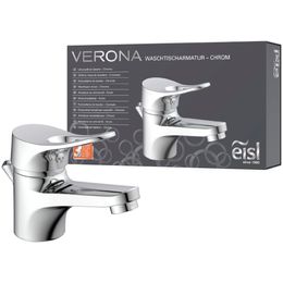 EISL&reg; Waschtischarmatur EISL, B:4,9cm H:7,2cm, silber, Messing, Armaturen, "VERONA", mit Zugstange, Wasserhahn mit Ablaufgarnitur, Mischbatterie, Chrom