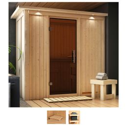 Karibu Sauna "Vada", ohne Ofen, (ohne Ofen), beige, Saunen, ohne Ofen