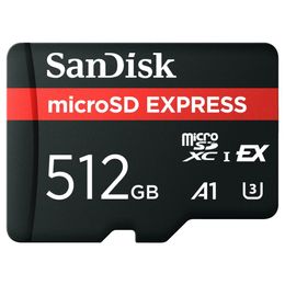 Sandisk Speicherkarte "microSDXC Express funktioniert mit Nintendo Switch 2", 512 GB, schwarz, Speicherkarten
