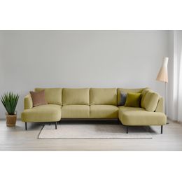 Wohnlandschaft OTTO HOME, B:327cm H:84cm T:206cm, gelb, 90% Polyester, 10% Nylon, Sofas, "Cesola", in weichem Chenille-Stoff, Breite 327 cm, mit