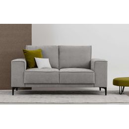 2-Sitzer OTTO HOME, B:164cm H:85cm T:83cm, grau, 100% Polyester, Sofas, "Kompaktsofa Oland, Struktur, Flachgewebe, Luxus-Microfaser, Boucle", 164 cm,