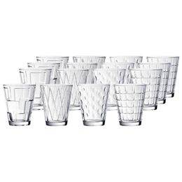 Villeroy & Boch VILLEROY & BOCH Glas "Wassergläser Dressed Up 310 ml 16er Set transparent", 16 tlg., transparent, Trinkgefäße