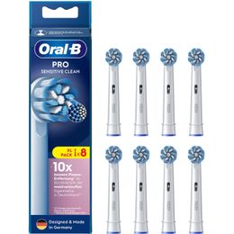 Oral-B Aufsteckbürsten "Pro Sensitive Clean", 8 Stk., weiß, Zahnbürstenköpfe, X-förmige Borsten