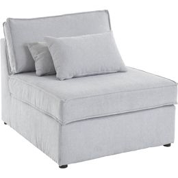 Sofa-Mittelelement OTTO HOME, B:80cm H:75cm T:100cm, grau, Baumwollmix (60% Baumwolle/40% Leinen);Struktur fein (100% Polyester);Samtoptik (100%