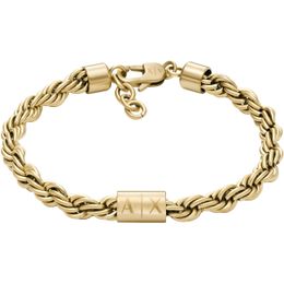 Armani Exchange Kinder Armband "Schmuck Geschenk Edelstahl Armschmuck ICON", 19,5cm, Edelstahl, gold, Edelstahl, Armbänder