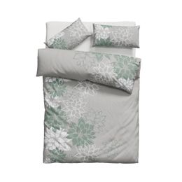 Bettw&auml;sche Home Affaire, gr&uuml;n, Polycotton recycelt, Obermaterial: 50% Baumwolle, 50% Polyester, Bettw&auml;sche, "Susan in Gr. 135x200 oder 155x220 cm",