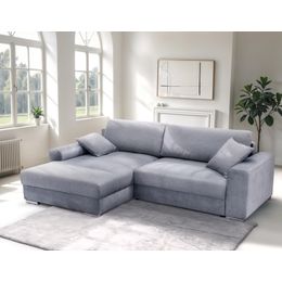 Ecksofa, B:269cm H:90cm T:177cm, grau, exxpo - SOFA FASHION, Wohnzimmer, Sofas, "Larnaca, inkl. Bettfunktion & Bettkasten, bequem, Breite 269cm", mit