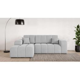 Ecksofa OTTO HOME, B:244,5cm H:88cm T:164,5cm, grau, 94% Polyester, 6% Nylon, Wohnzimmer, Sofas, "CASSY L-Form, Schlafsofa mit Bettkasten, Maße