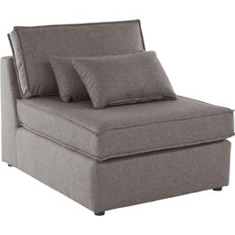 Sofa-Mittelelement OTTO HOME, B:80cm H:75cm T:100cm, beige, Baumwollmix (60% Baumwolle/40% Leinen);Struktur fein (100% Polyester);Samtoptik (100%