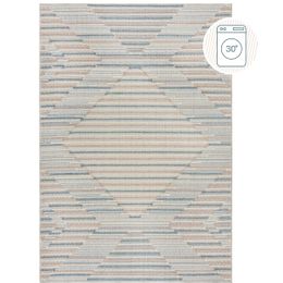 Teppich FLAIR RUGS, B:155cm H:4mm L:230cm, bunt, Kunstfaser, Wohnzimmer, Teppiche, "Clementine", kurzflor, waschbar, Wohnzimmer, Schlafzimmer