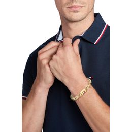Tommy Hilfiger Damen Armband "BRAIDED METAL BRACELETS", 19cm, Edelstahlgelbgoldfarben, blau, wei&szlig;, rot, Edelstahl, Armb&auml;nder