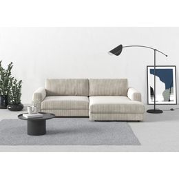 Ecksofa Trendmanufaktur, B:250cm H:84cm T:176cm, beige, 88% Polyester, 12% Polyacryl, Wohnzimmer, Sofas, "Bourbon, Mega Designsofa mit tollem