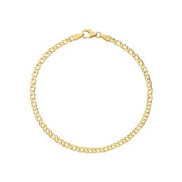 Jobo Damen Goldarmband, 19cm, Gelbgold 333, gold, Gelbgold 333, Armb&auml;nder, Zwillings-Panzerarmband 333 Gold 19 cm