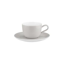 Seltmann Weiden Tasse "Kaffeetasse mit Untertasse Liberty Pure Colors 260 ml", 2 tlg., grau, Trinkgefäße
