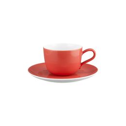 Seltmann Weiden Tasse "Kaffeetasse mit Untertasse Liberty Pure Colors 260 ml", 2 tlg., rot, Trinkgefäße