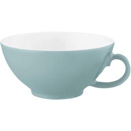 Tasse Seltmann Weiden "Life Fashion", grün chic, weiß, B:8,9cm H:4,3cm Ø:10,2cm, Porzellan, Trinkgefäße, Tasse, Teeobertasse 0,14 l
