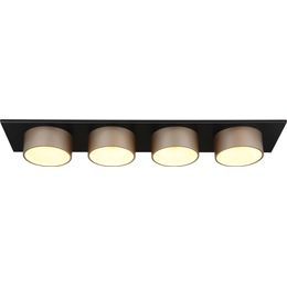 Globo LIGHTING Deckenleuchte "RAYMOND", H: 11cm, 1 Stk.schwarz matt, Leuchten, Deckenlampe Wohnzimmer-Leuchte Schlafzimmer-Leuchte Flur K&uuml;che
