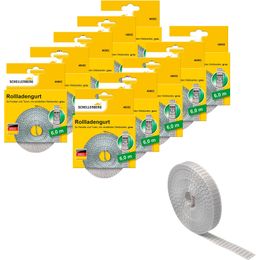 Schellenberg Rollladengurt "Mini 14 mm, 6 m, zur Bedienung eines Rollladens mit Gurtwickler", B/L: 1,4cm x 600cm, 10 Stk., grau, Seile, Gurtband in