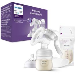 Philips Avent Handmilchpumpe "SCF430/20", transparent, B:19,7cm H:15,7cm T:9cm, Milchpumpen, Standardset mit Natural Motion-Technologie