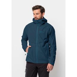 Jack Wolfskin Herren Softshelljacke "EMBERBERG 3L JKT M"schwarz, sea, Gr. S, OBERSTOFF 100% POLYESTER FUTTER 100% POLYESTER, Jacken
