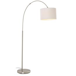 Trio LEUCHTEN Bogenlampe "Hotel", 1, Ø 30cm H: 150cm, 1 Stk., weiß, Wohnzimmer, Leuchten, Fussschalter,Höhenverstellbar,Leuchtmittel tauschbar