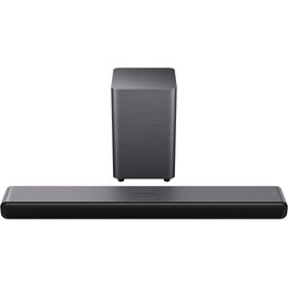 TCL Soundbar "S55H 2.1-Kanal DTS Virtual:X", B:81cm H:6cm T:9,8cm, schwarz, Lautsprecher, Dolby Atmos, Bluetooth 5.2, HDMI, 220 Watt, Wandhalterung,