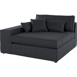 Sofaelement OTTO HOME, B:128cm H:75cm T:130cm, grau, Baumwollmix (60% Baumwolle/40% Leinen);Struktur fein (100% Polyester);Samtoptik (100%