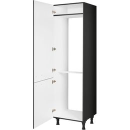 K&uuml;hlmodul Nobilia, B:60cm H:216,6cm T:58,3cm, schwarz, Schr&auml;nke, ""Touch", f&uuml;r ein K&uuml;hl- und Gefrierschrank, Ausrichtung w&auml;hlbar", vormontiert,