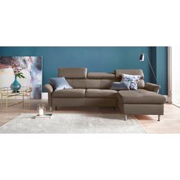 Ecksofa, B:257cm H:96cm T:167cm, beige, exxpo - SOFA FASHION, Luxus-Microfaser (100% Polyester), Wohnzimmer, Sofas, "Maretto, bequem & komfortabel,