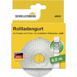 Schellenberg Rollladengurt "Mini 14 mm, 6 m, zur Bedienung eines Rollladens mit Gurtwickler", B/L: 1,4cm x 600cm, 1 Stk., wei&szlig;, Seile, Gurtband in