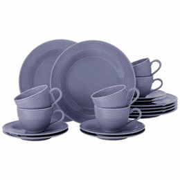 Seltmann Weiden Geschirr-Set "Kaffeeservice Beat Color Glaze 18er Set"fliederblau, Geschirr-Sets