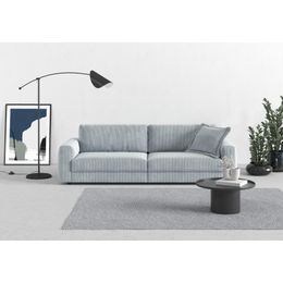 Big-Sofa Trendmanufaktur, B:264cm H:84cm T:111cm, grau, 88% Polyester, 12% Polyacryl, Sofas, "Bourbon, Designsofa, Mega Sofa mit tollem Sitzkomfort,