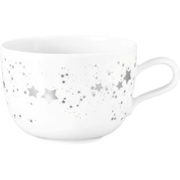 Seltmann Weiden Tasse "Liberty - Silver Stars", &Oslash; 13,3cm x 7,4cm, 400ml, 1 Stk., bunt, Trinkgef&auml;&szlig;e, Milchkaffeeobertasse 0,38 l
