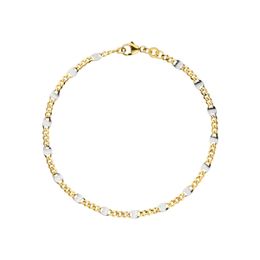 Jobo Damen Goldarmband, 19cm, Gelbgold 333, gold, Gelbgold 333, Armbänder, Steg-Panzerarmband 333 Gold massiv 19 cm