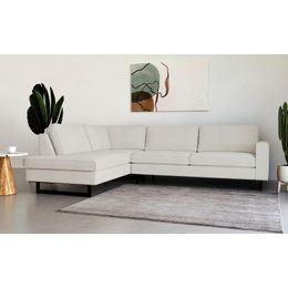 Ecksofa Home Affaire, B:290cm H:85cm T:217cm, beige, 90% Polyester, 10% Nylon, Wohnzimmer, Sofas, "Pinto, 290 cm, Cord, Chenille, Lederoptik,