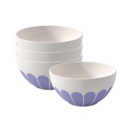 Villeroy & Boch VILLEROY & BOCH Schale "Müslischalen Fleur Couleur ø 14,1 cm 4er Set", blau, Schüsseln