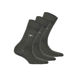 Tom Tailor Damen Kurzsocken "Socken 3er Pack", Gr. 35, grau, Obermaterial: 77% Baumwolle CO. 20% Polyamid PA. 3% Elasthan EL., Socken
