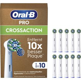 Oral-B Aufsteckbürsten "Pro CrossAction", 10 Stk., weiß, Zahnbürstenköpfe, X-förmige Borsten