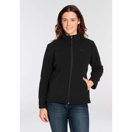Jack Wolfskin Damen Fleecejacke "MERIGAN LAKE", schwarz, Gr. 52, Fleece, Obermaterial: 100% Polyester, Jacken, Atmungsaktiv, leicht, Übergangsjacke