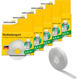 Schellenberg Rollladengurt "Mini 14 mm, 4,5 m, zur Bedienung eines Rollladens mit Gurtwickler", B/L: 1,4cm x 450cm, 5 Stk., wei&szlig;, Seile, Gurtband in